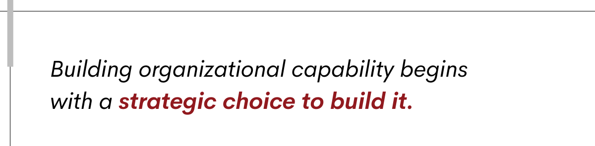 The Integration of Strategy, Capability, and Operating Model